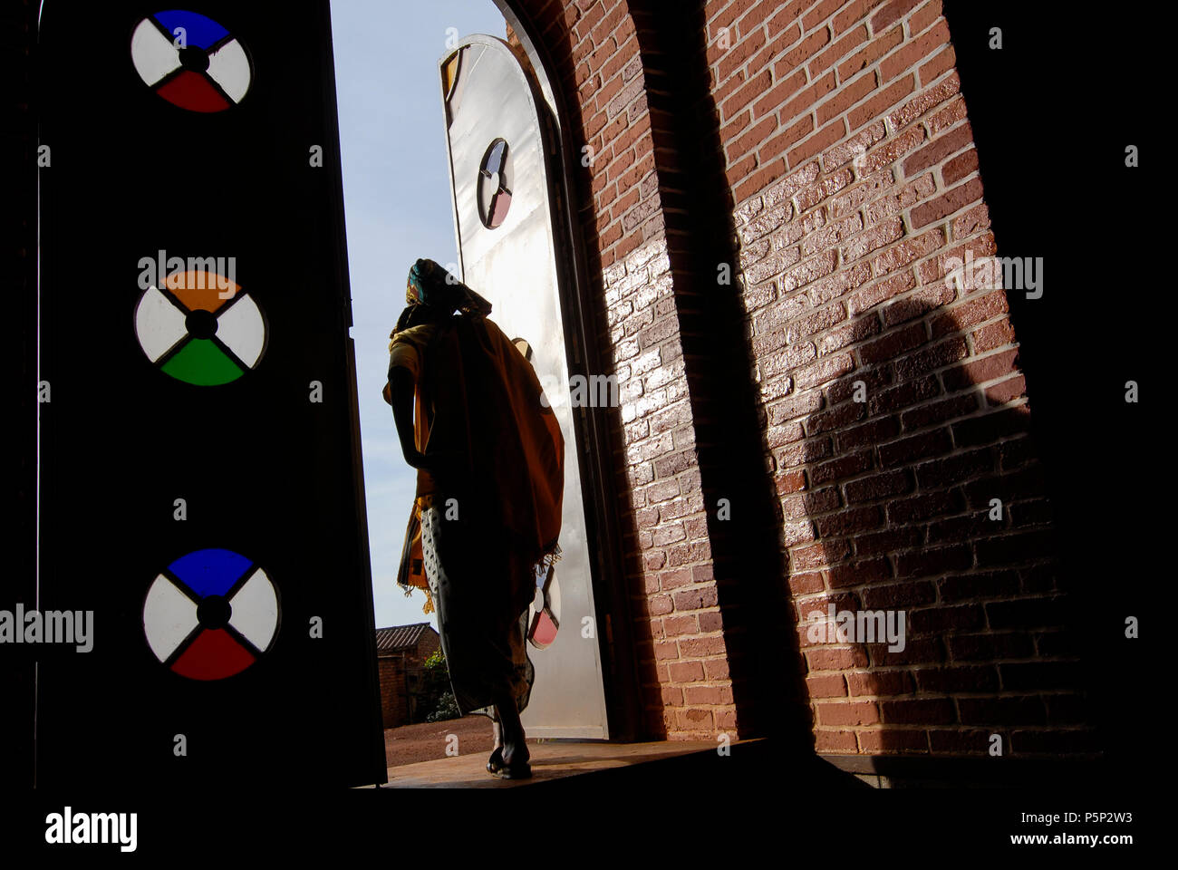 RWANDA, Byumba , door of catholic church / RUANDA, Byumba, Tuer der ...