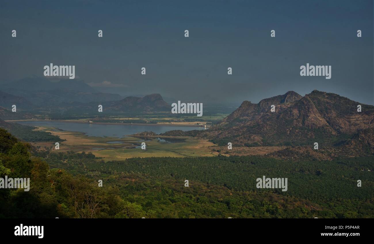 Exciting view of Palar dam near Palani hills, Tamil nadu Stock Photo ...