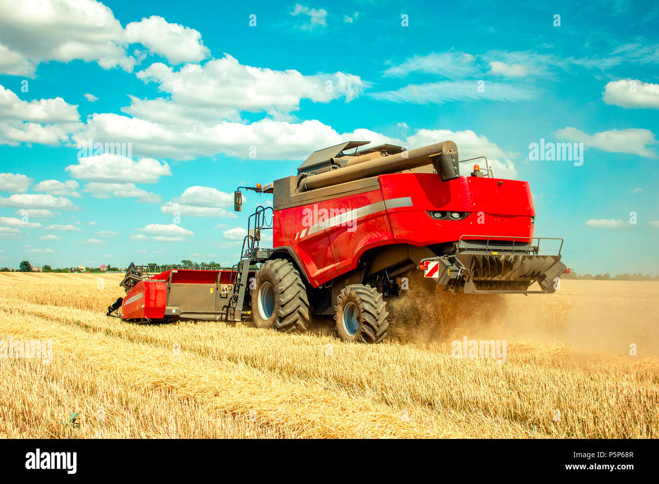 Agricultural machinery harvests harvest tractor hi-res stock ...