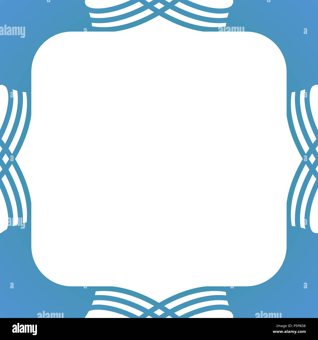 Vintage frame with blue border on a white background Stock Photo - Alamy