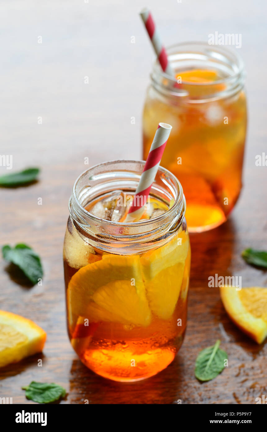 Orange cold drink, Fresh Citrus Cold cocktail Stock Photo - Alamy