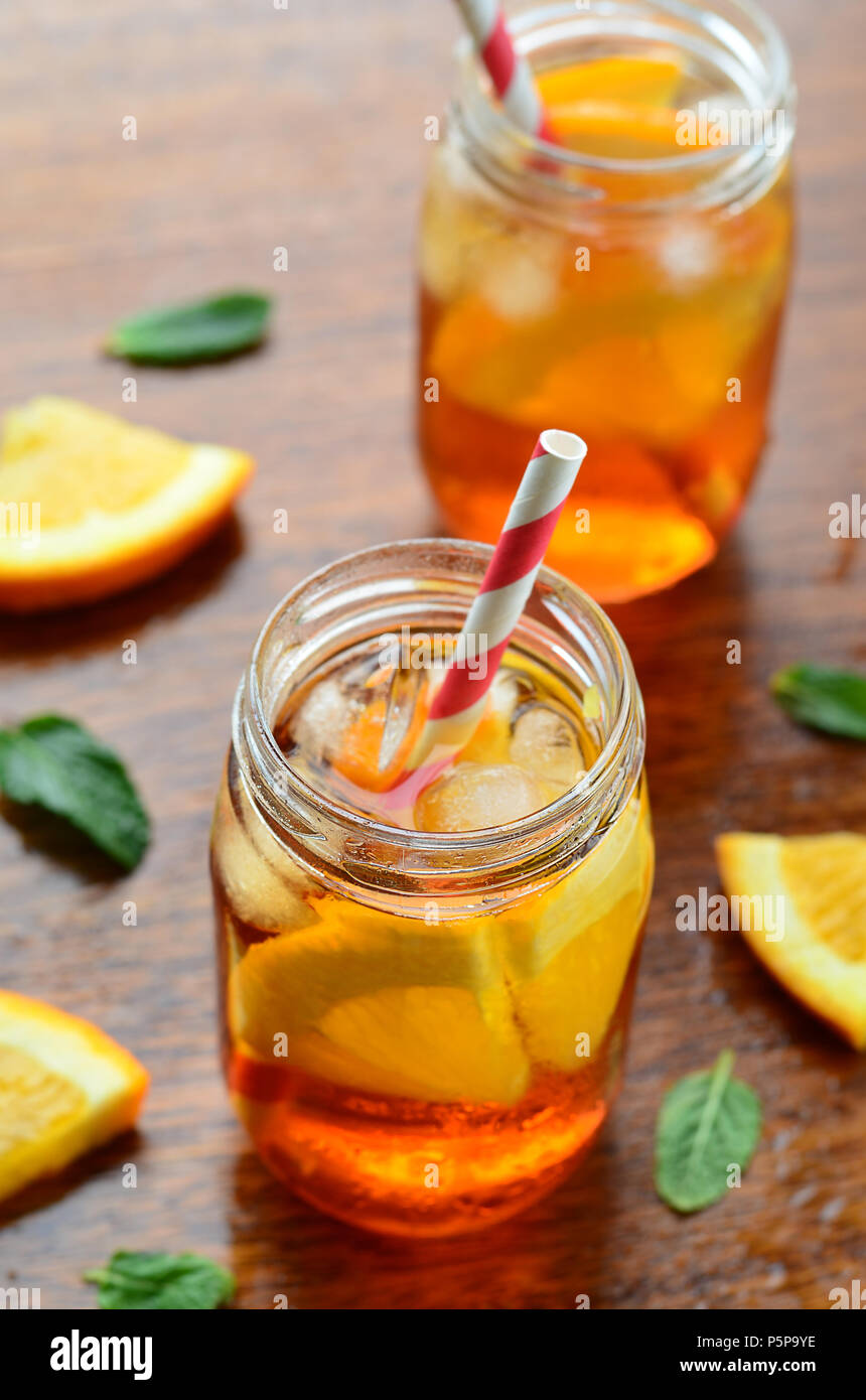 Orange cold drink, Fresh Citrus Cold cocktail Stock Photo - Alamy