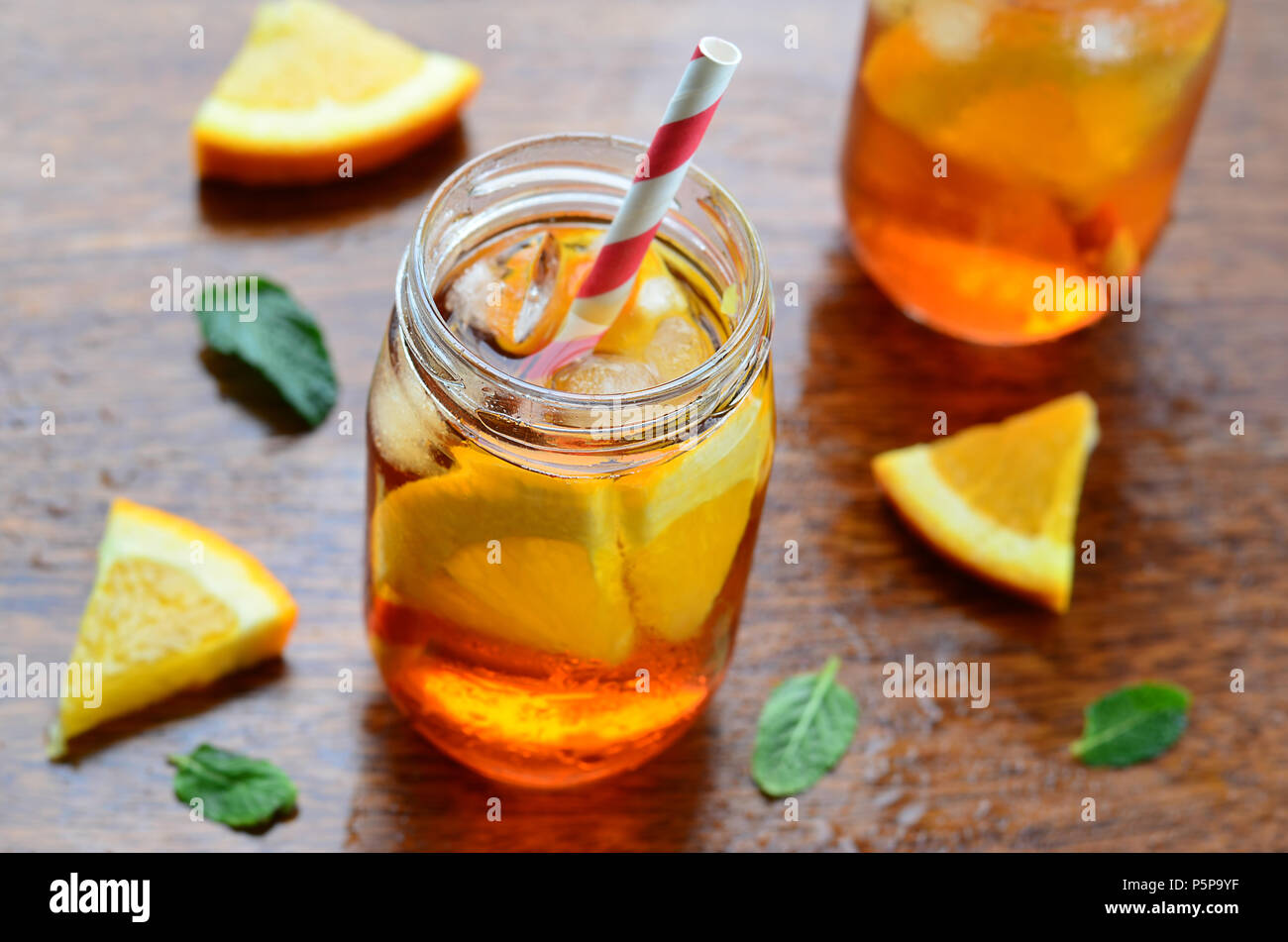 Orange cold drink, Fresh Citrus Cold cocktail Stock Photo - Alamy