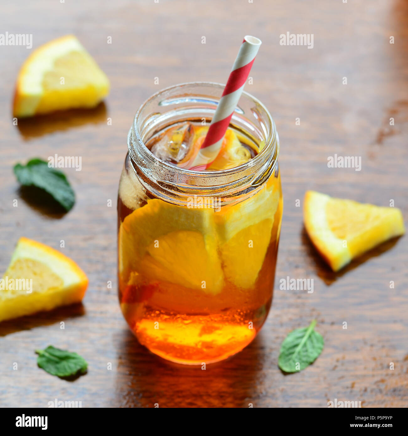 Orange cold drink, Fresh Citrus Cold cocktail Stock Photo - Alamy
