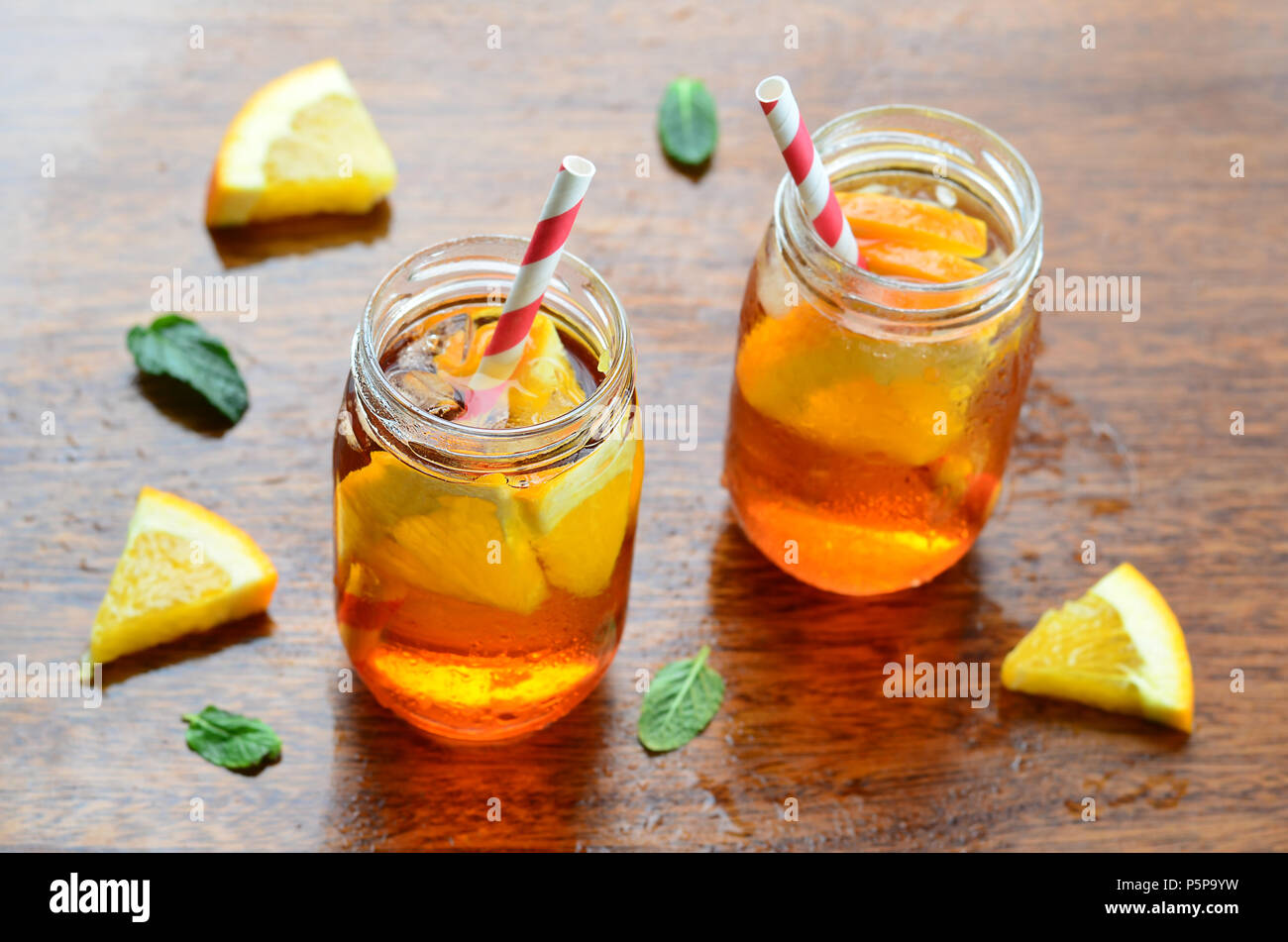 Orange cold drink, Fresh Citrus Cold cocktail Stock Photo - Alamy