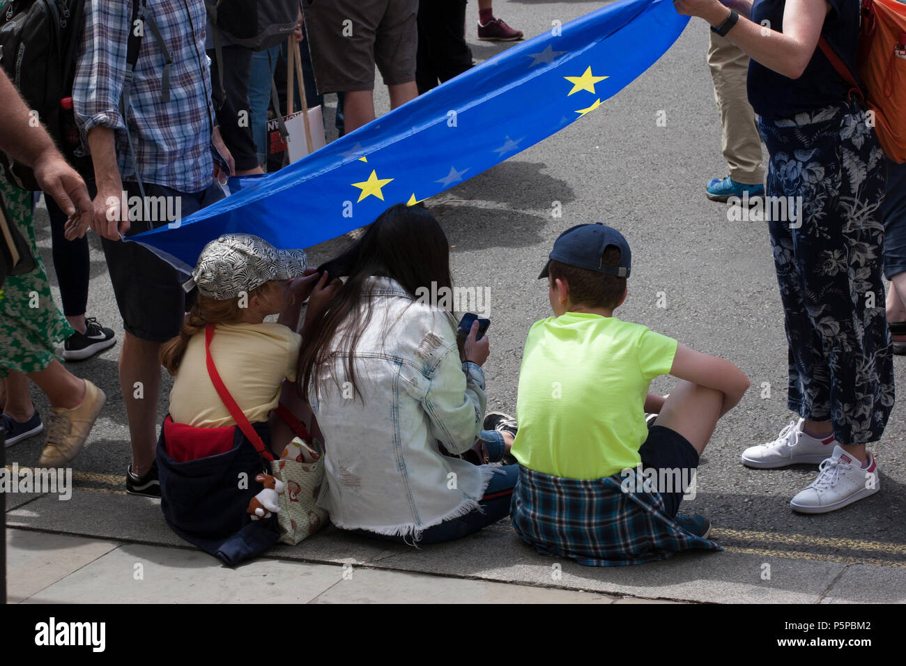 Brexit march children hi-res stock photography and images - Alamy