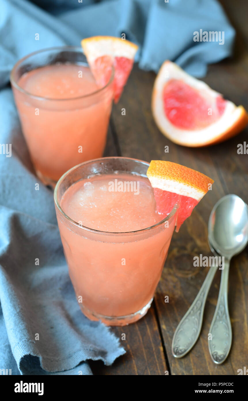 Grapefruit drink, slush frozen beverage, Citrus Iced Drink Stock Photo ...