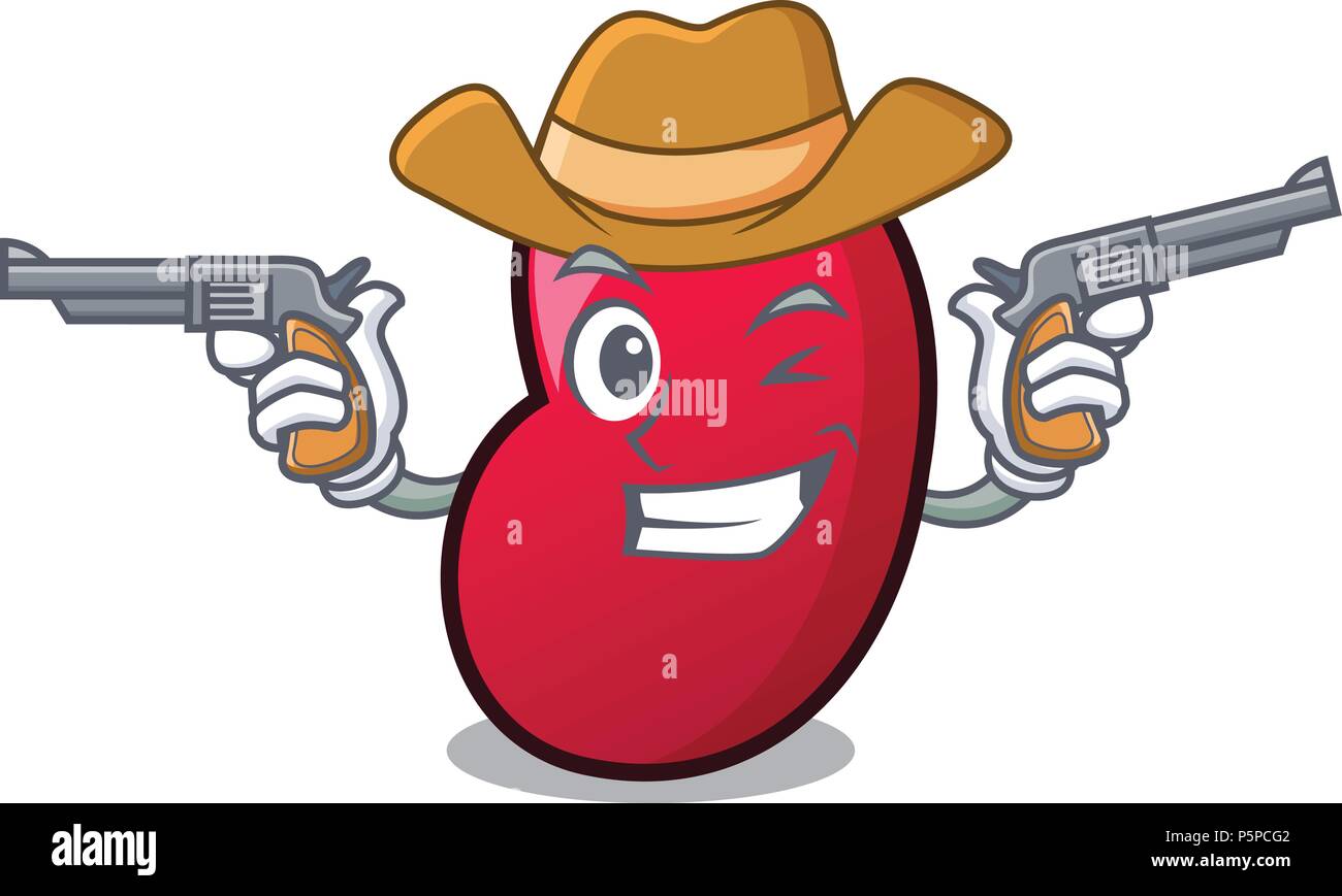 Cowboy jelly bean character cartoon Stock Vector Image & Art - Alamy