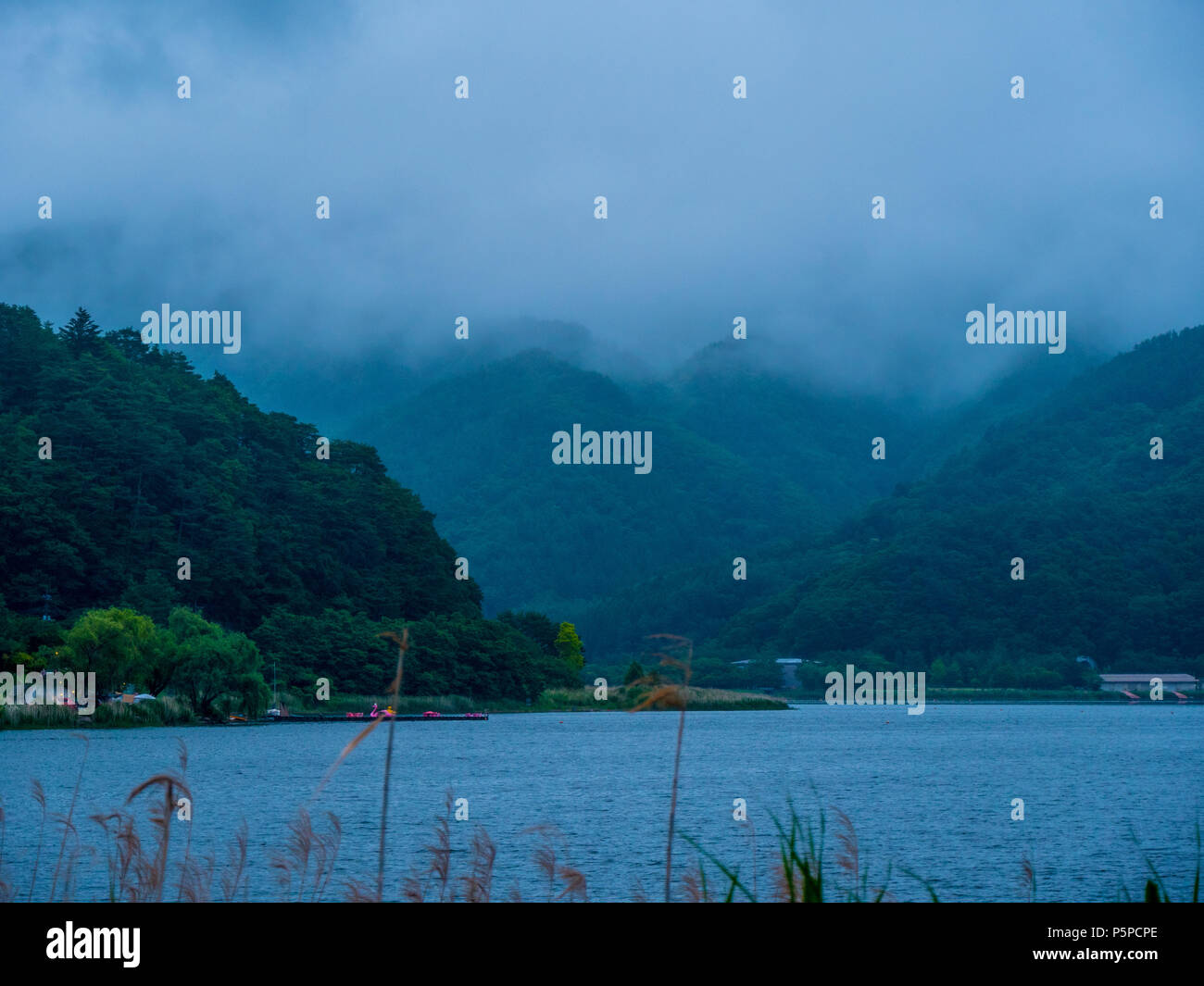 Japanese Highlands around Mount Fuji covered by fog Stock Photo - Alamy