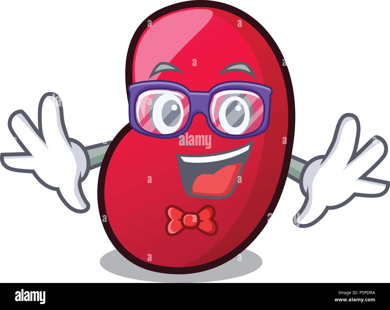 Geek jelly bean character cartoon Stock Vector Image & Art - Alamy