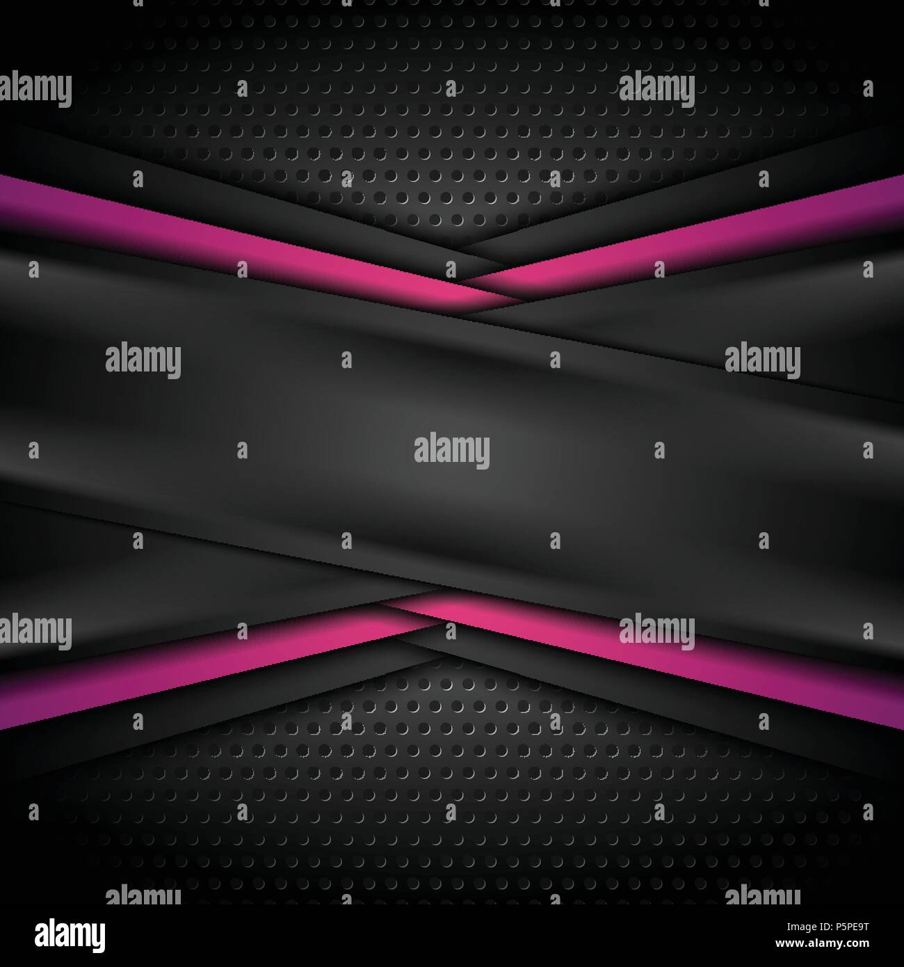 Dark purple tech contrast abstract background. Perforated vector ...