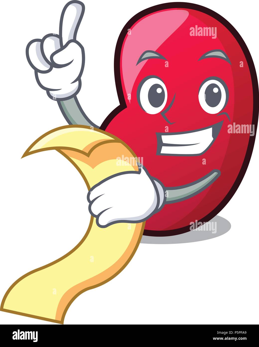 With menu jelly bean mascot cartoon Stock Vector Image & Art - Alamy