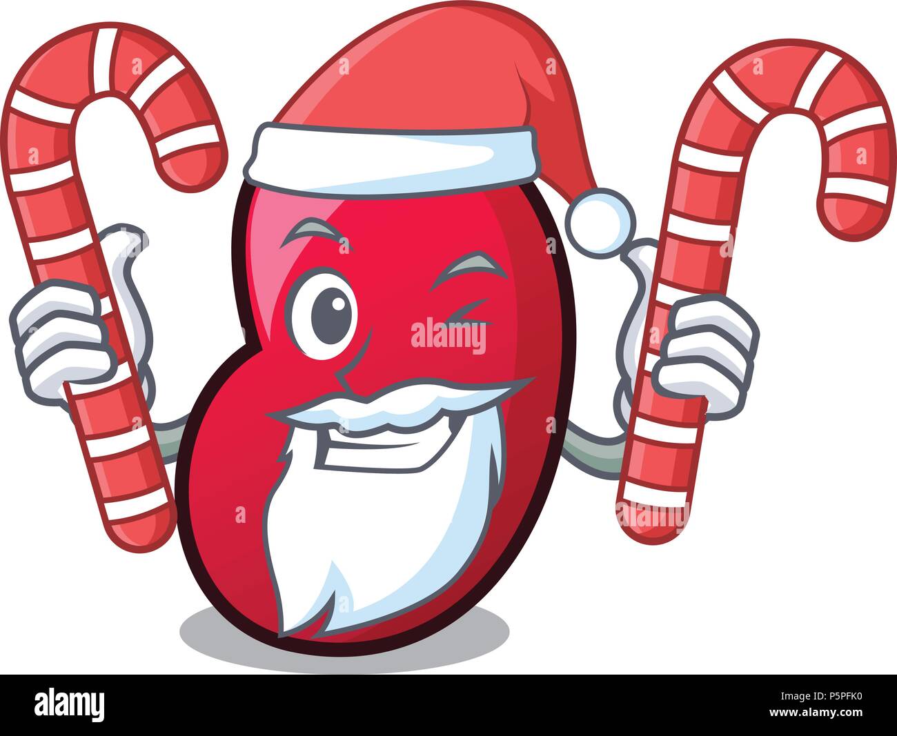 Santa with candy jelly bean mascot cartoon Stock Vector Image & Art - Alamy