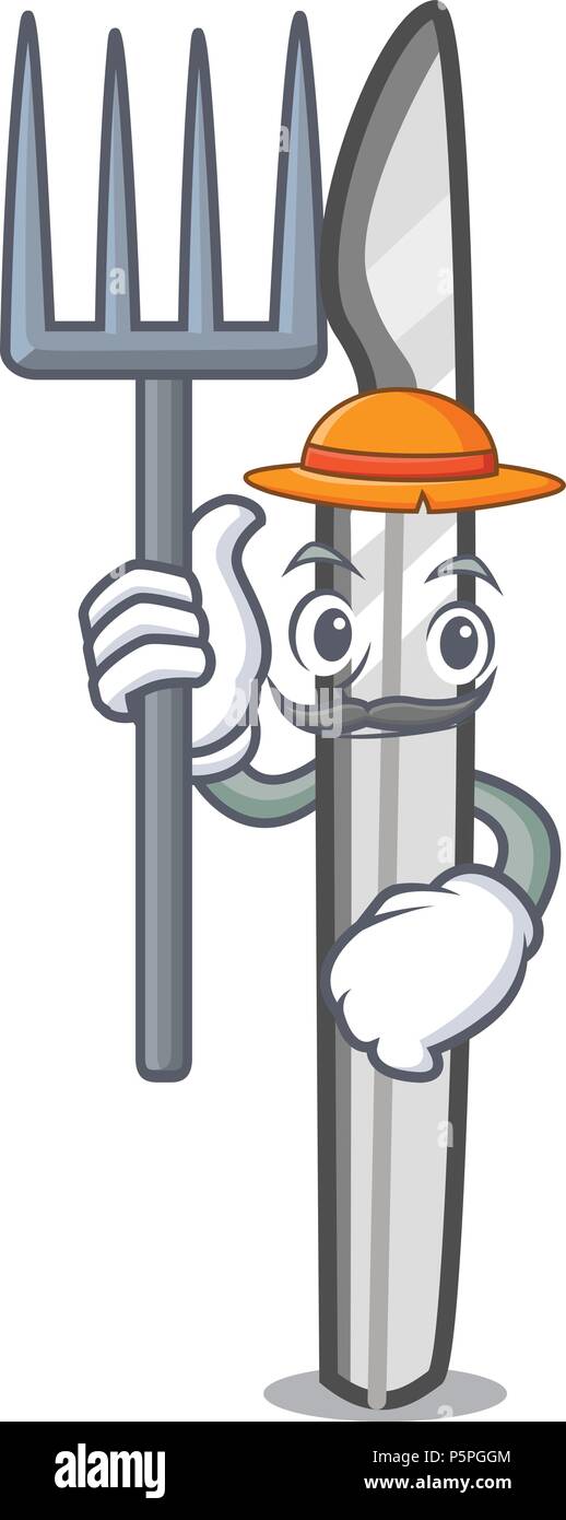 Farmer scalpel character cartoon style Stock Vector Image & Art - Alamy