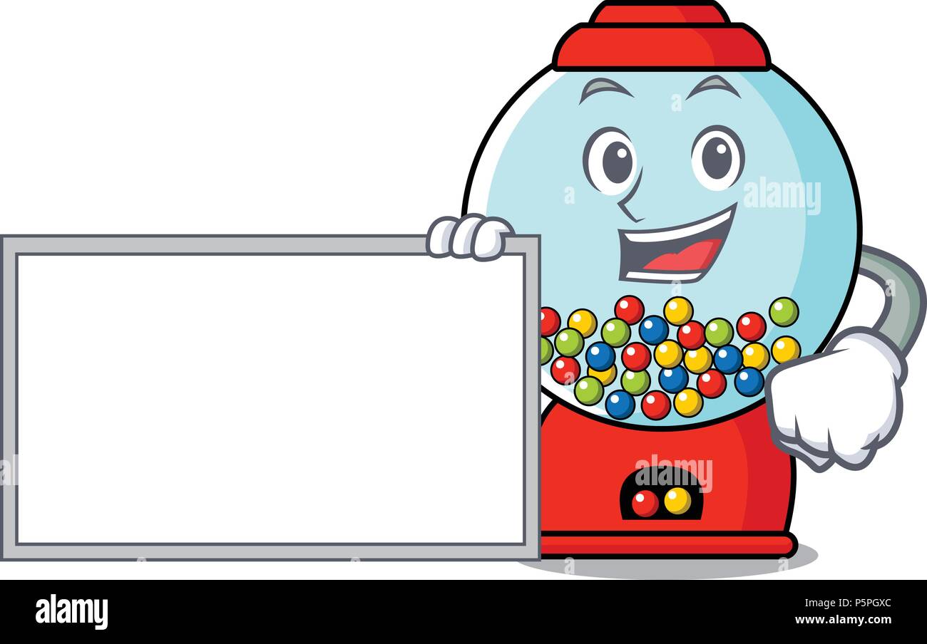 With board gumball machine character cartoon Stock Vector Image & Art ...