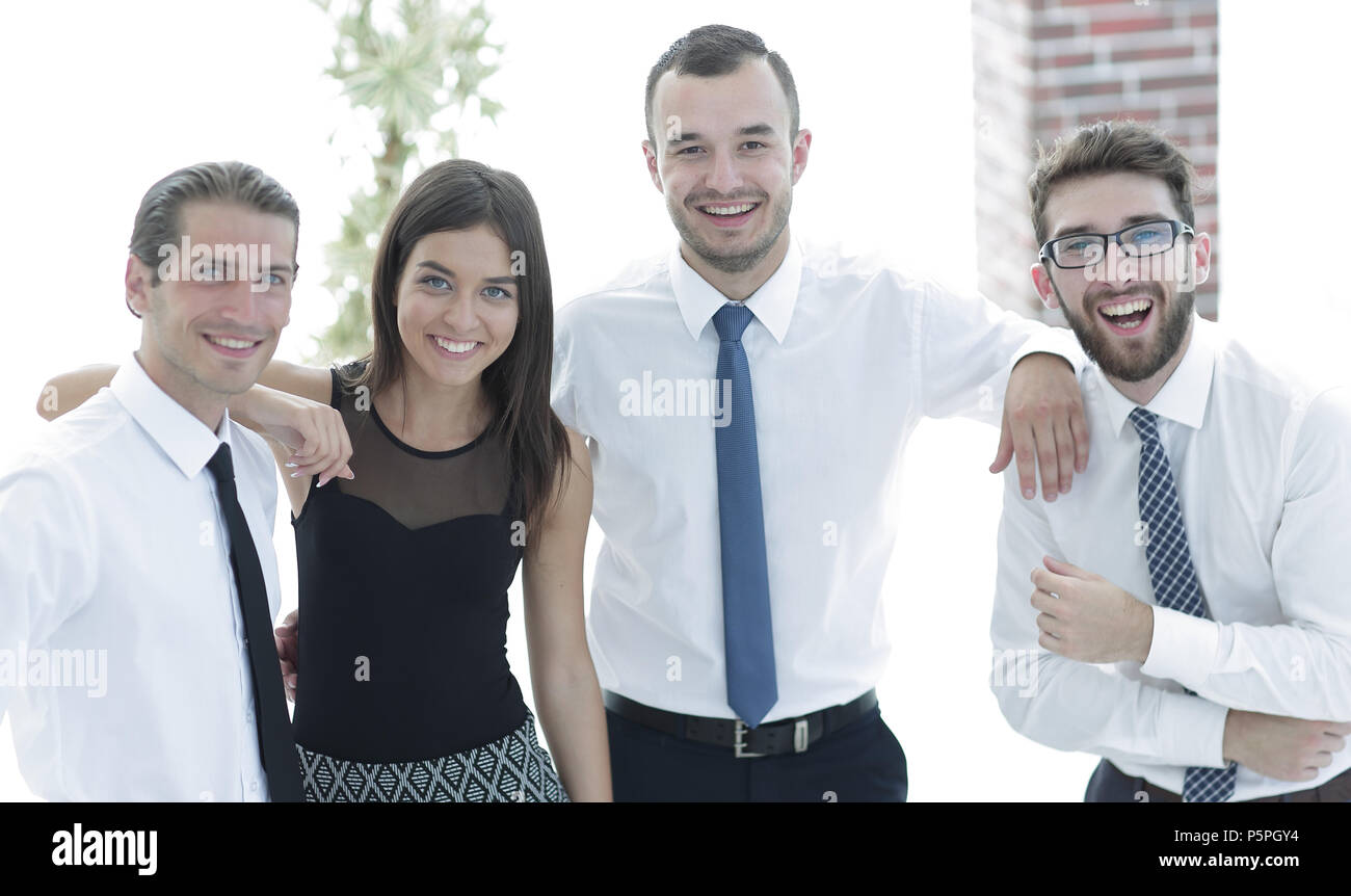 closeup portrait of friendly business team Stock Photo - Alamy