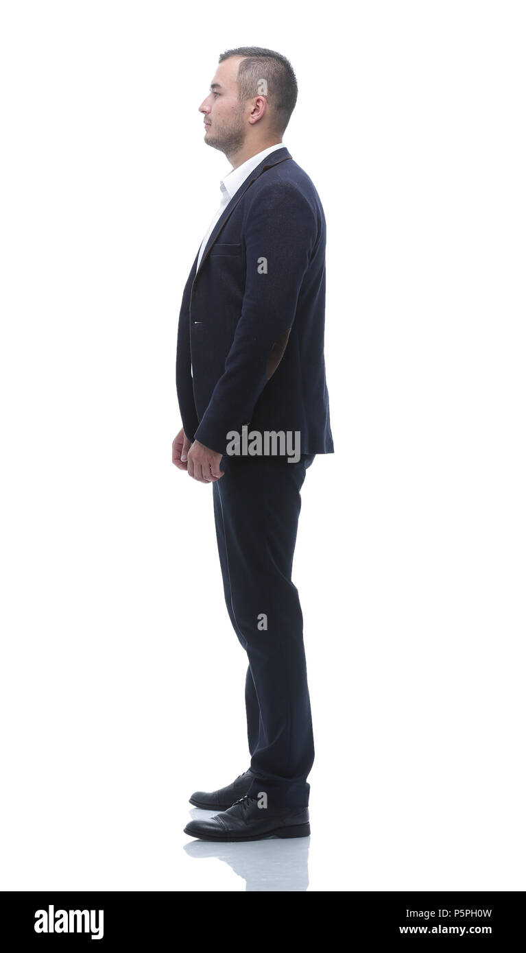side view.portrait of a successful businessman Stock Photo - Alamy