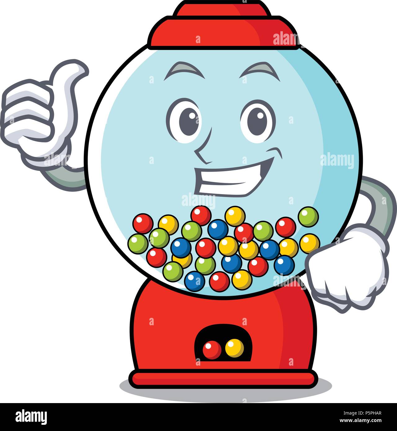 Thumbs up gumball machine character cartoon Stock Vector Image & Art ...