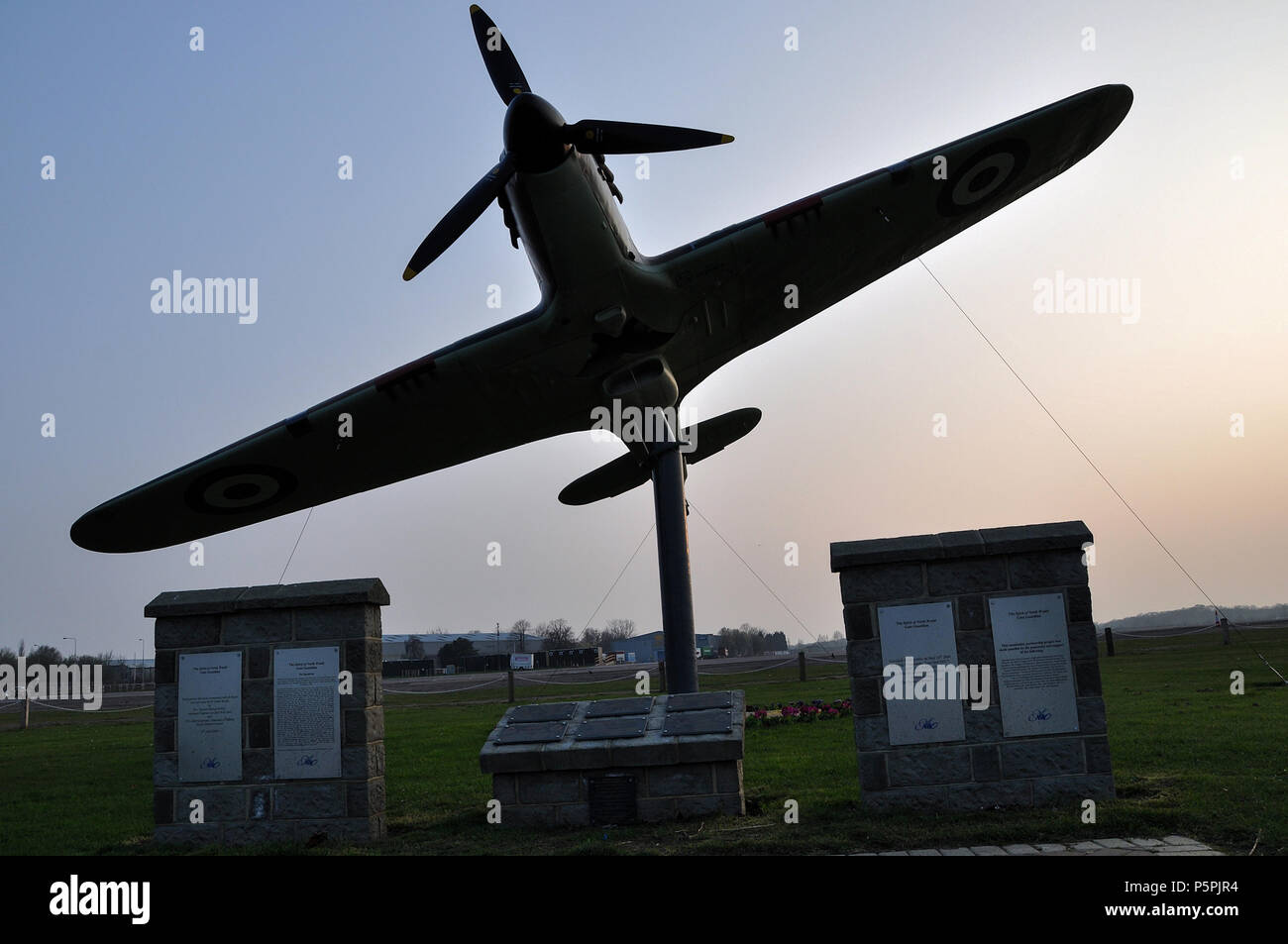 Hawker Hurricane replica gate guardian at North Weald airfield, former ...
