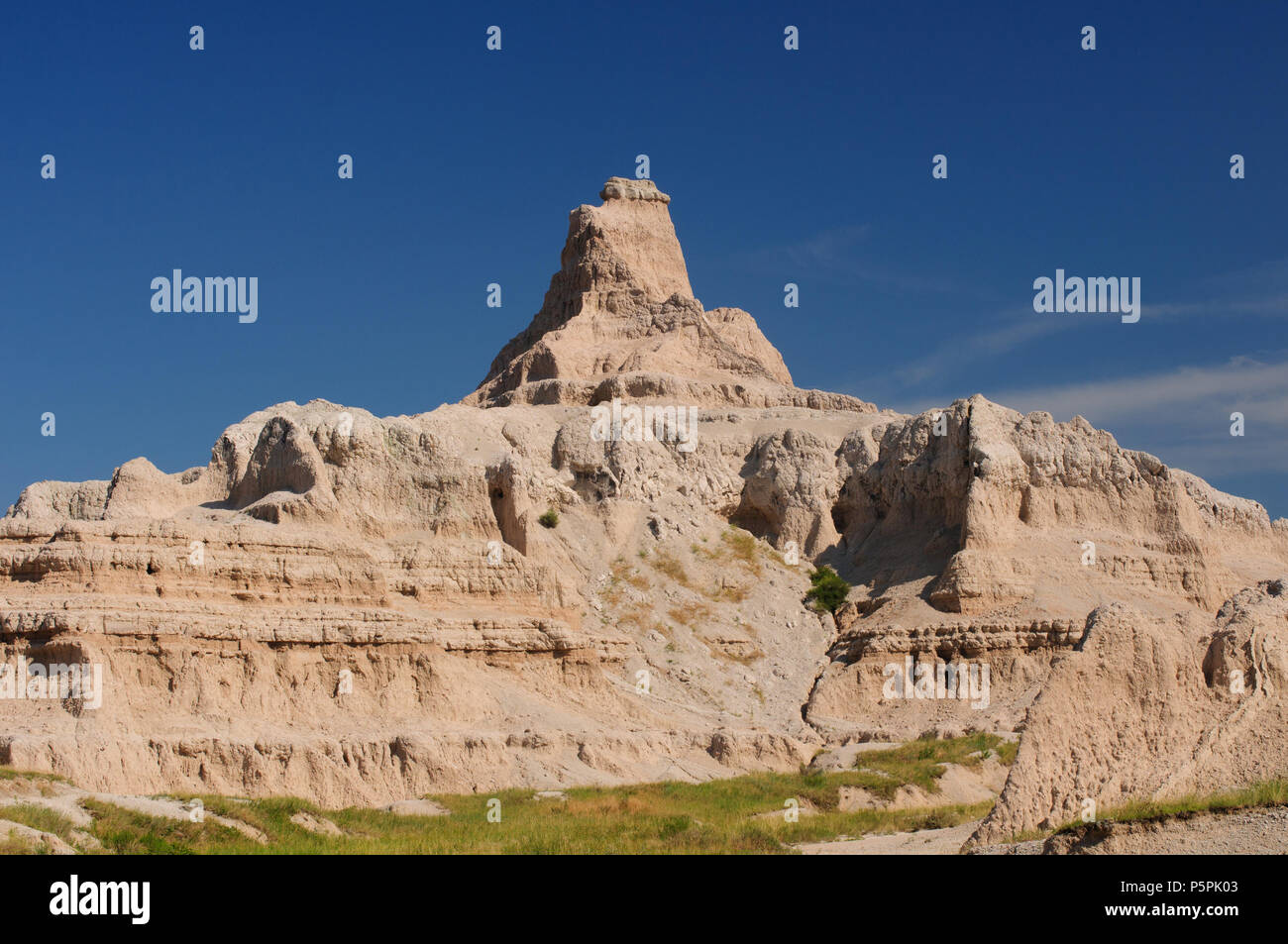 Rock formation in Badlands National Park in South Dakota Stock Photo ...