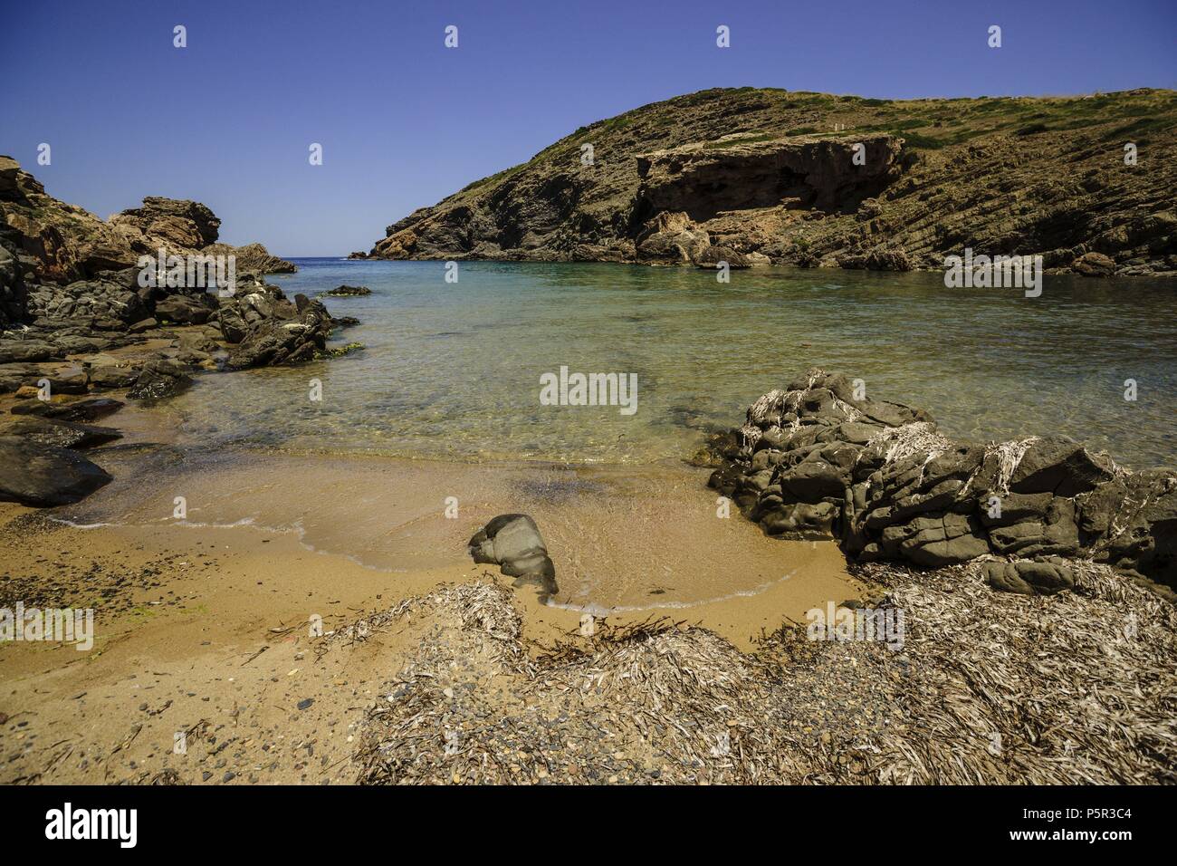 Playa de Cala En Calderer, Ferreries, Menorca, Islas Baleares, españa ...