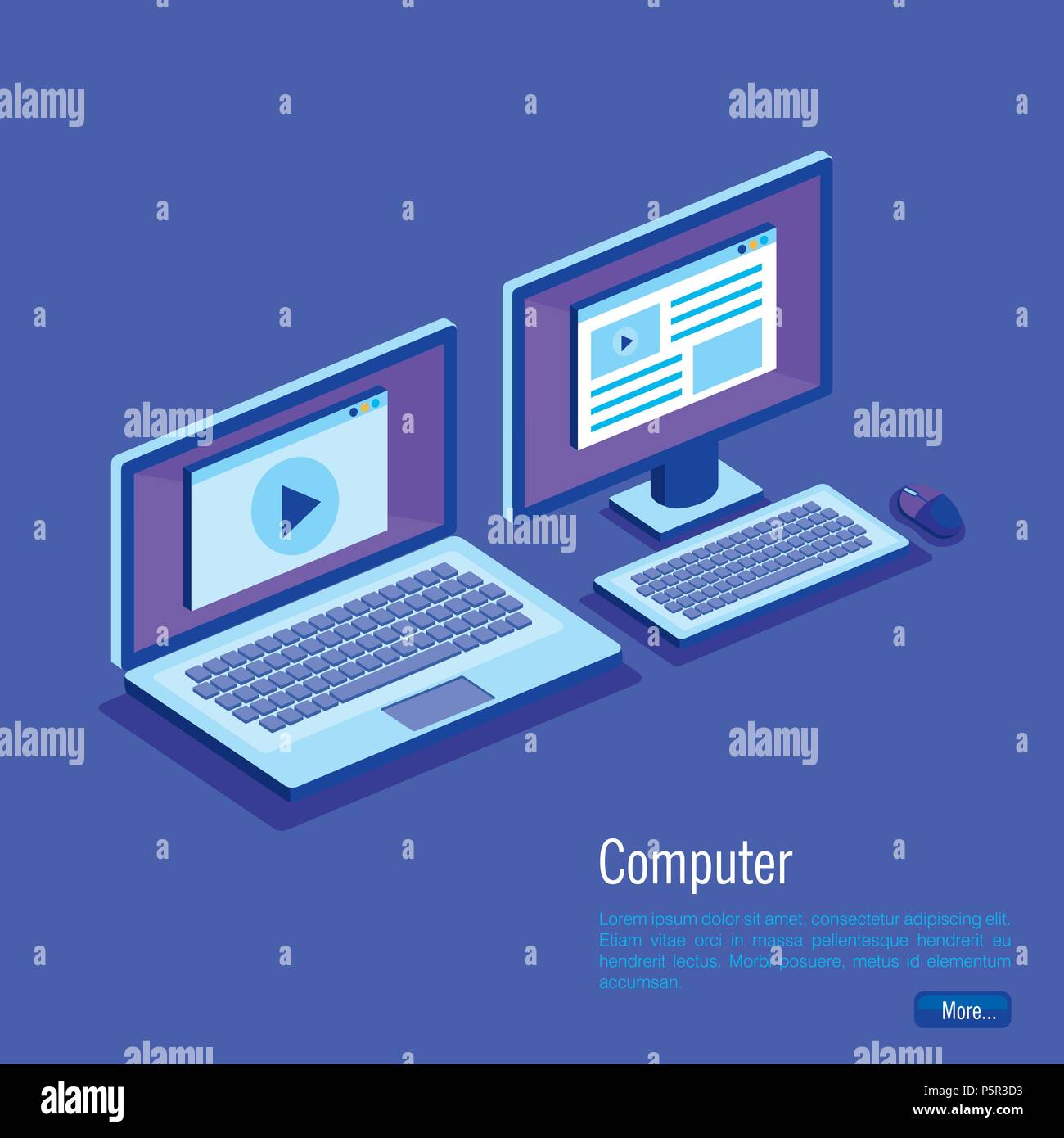 digital technology isometrics icons Stock Vector Image & Art - Alamy