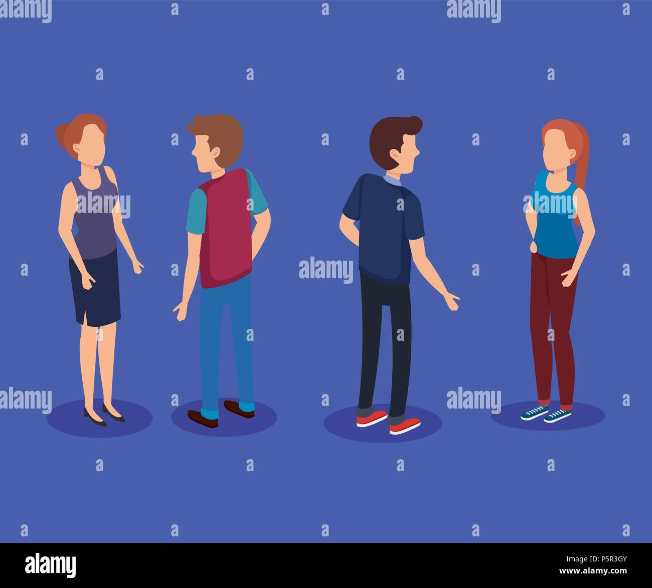 People isometric boy male user hi-res stock photography and images - Alamy