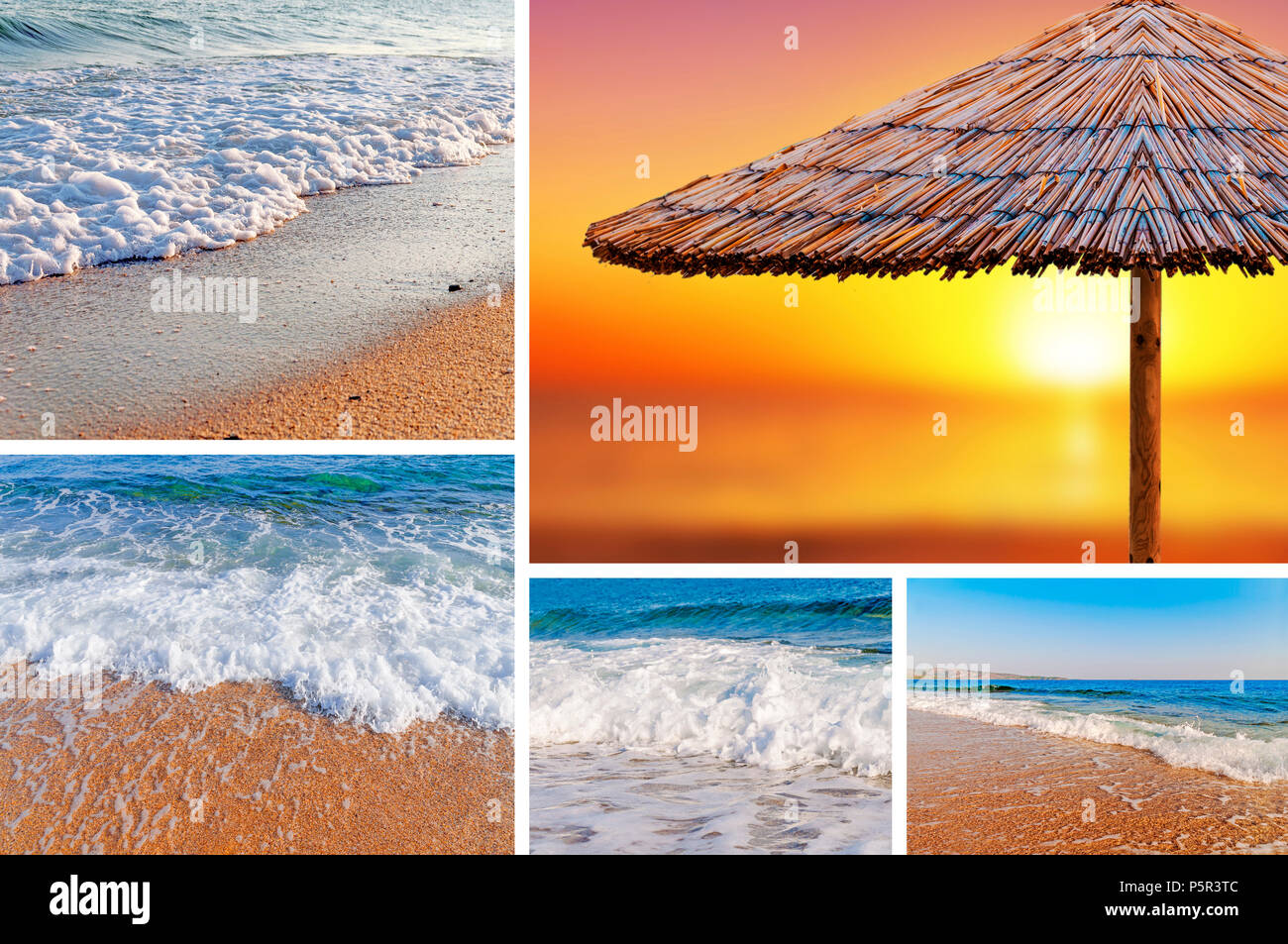 Collage sea beach picture Stock Photo - Alamy