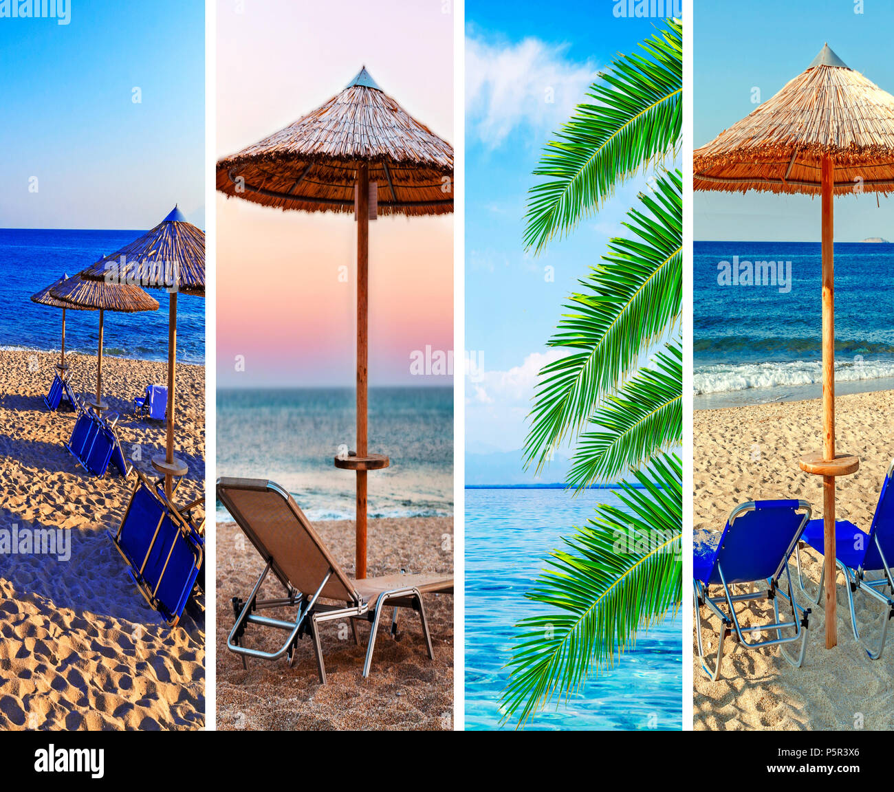 Collage sea beach picture Stock Photo - Alamy