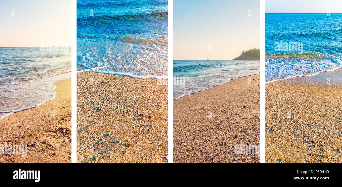 Collage sea beach picture Stock Photo - Alamy
