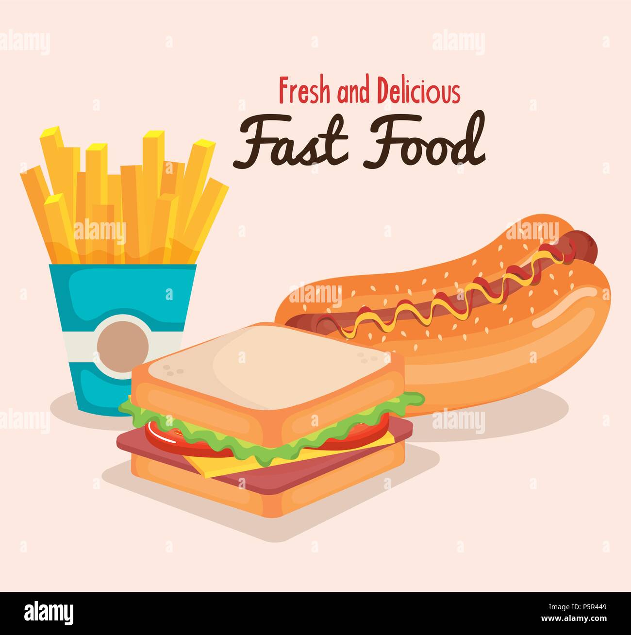 delicious fast food icons Stock Vector Image & Art - Alamy