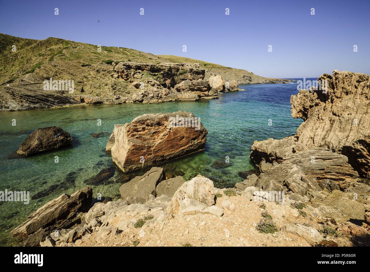 Playa de Cala En Calderer, Ferreries, Menorca, Islas Baleares, españa ...