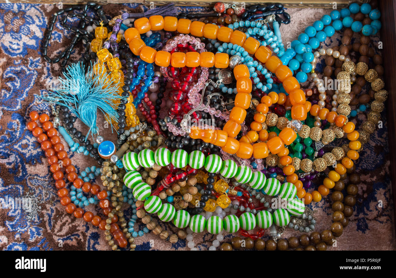 Set of praying beads of various colors Stock Photo - Alamy