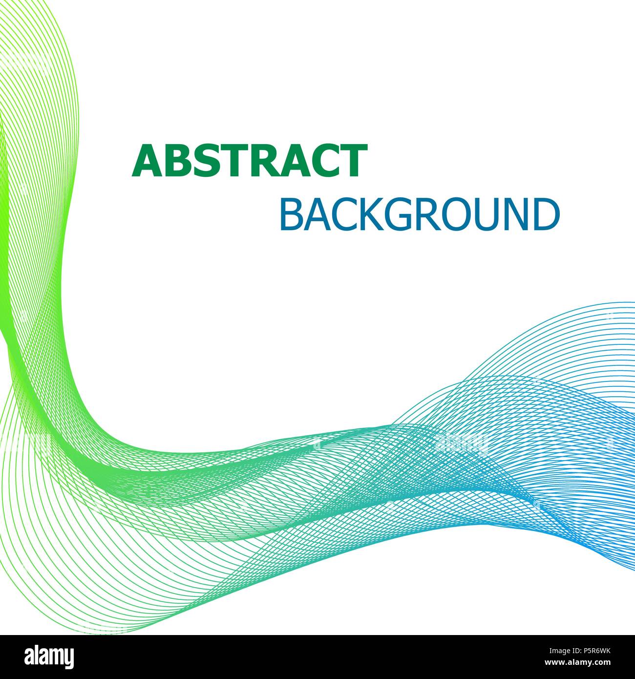 Abstract background with green and blue line wave, stock vector Stock ...