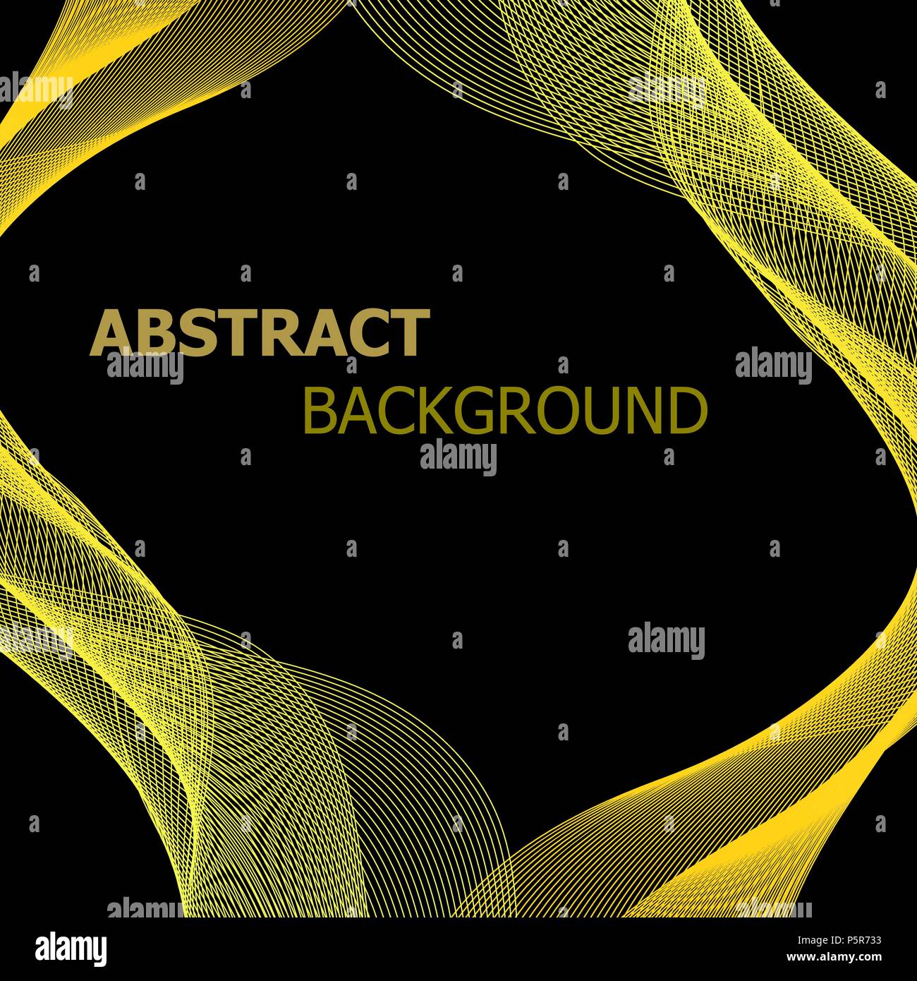 Abstract background with yellow lines wave, stock vector Stock Vector ...