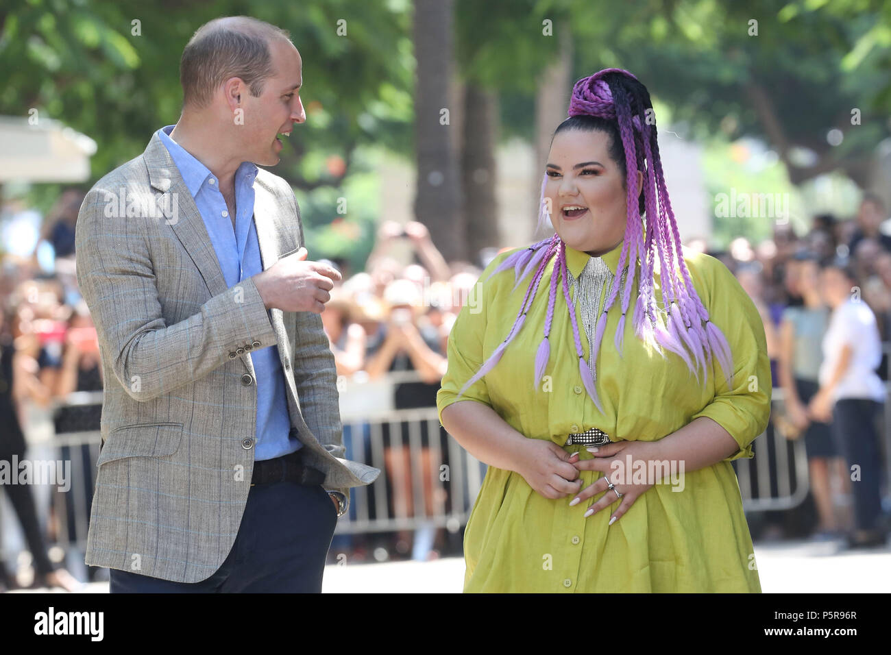 The Duke of Cambridge meets singer Netta Barzilai, who won the 2018 ...