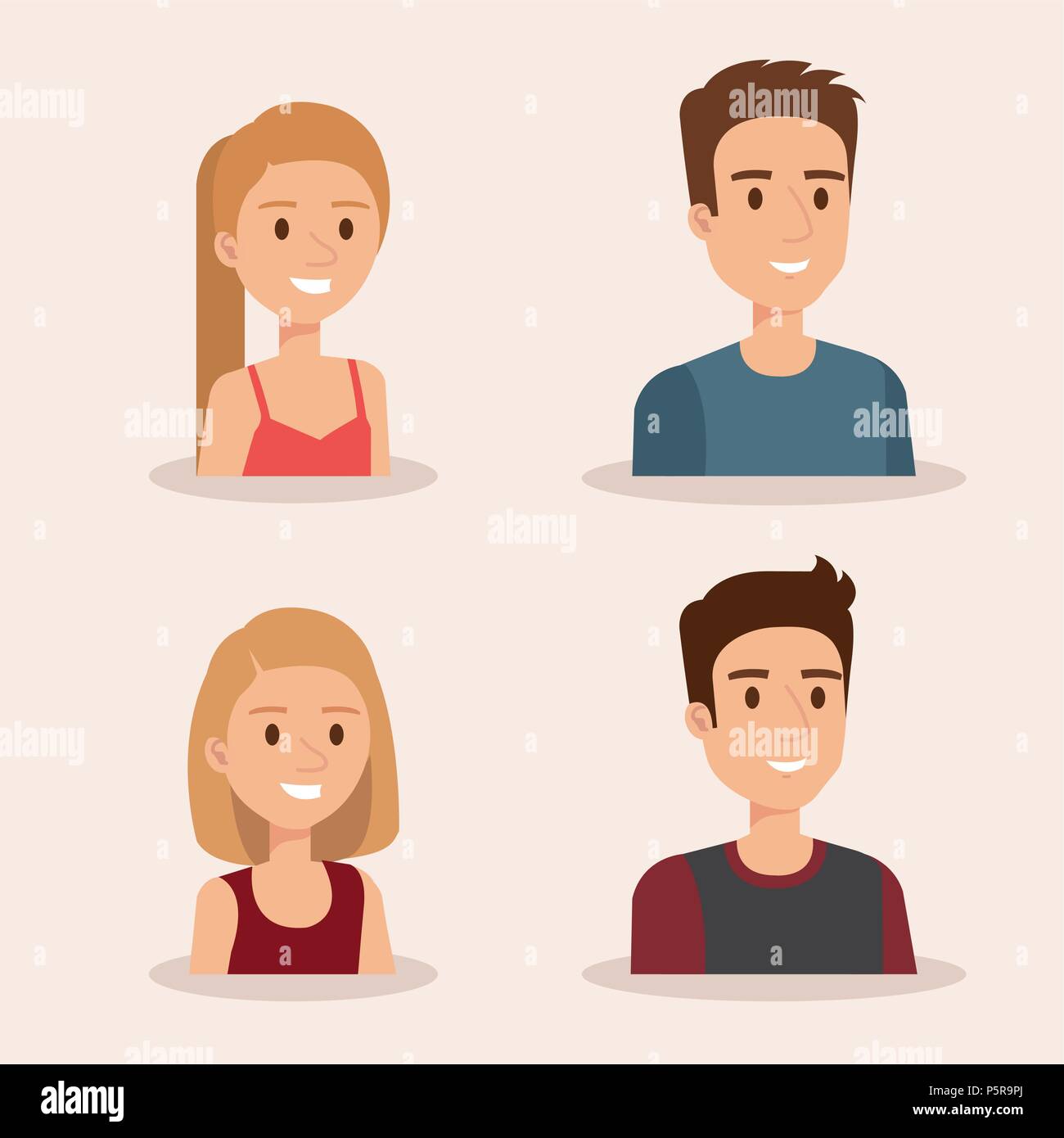group of young people avatars Stock Vector Image & Art - Alamy
