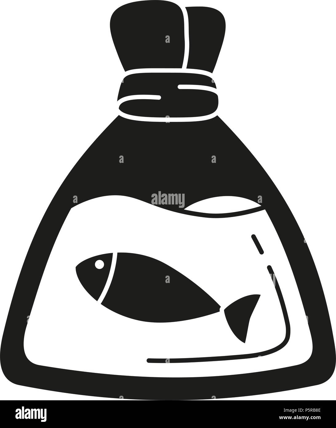 Fish in bag aquarium Stock Vector Images - Alamy