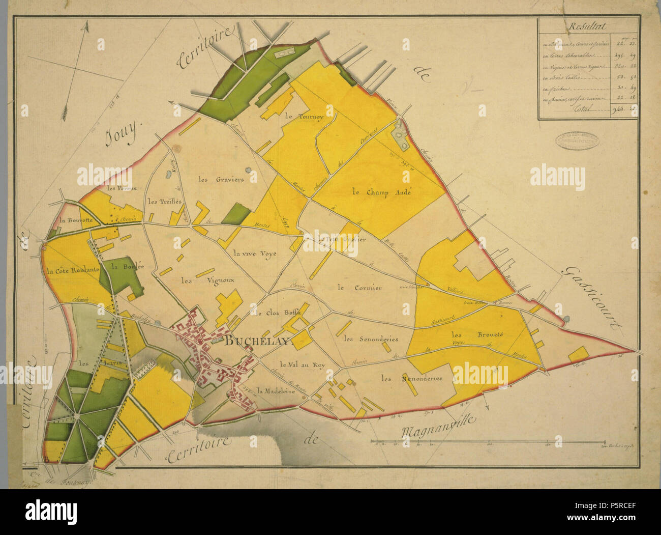 247 Buchelay plan d'intendance 1776 Stock Photo - Alamy
