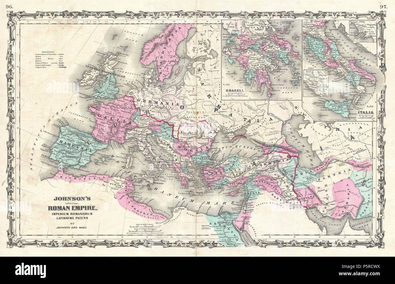 1862 Johnson Map of the Roman Empire - Geographicus - RomanEmpire ...