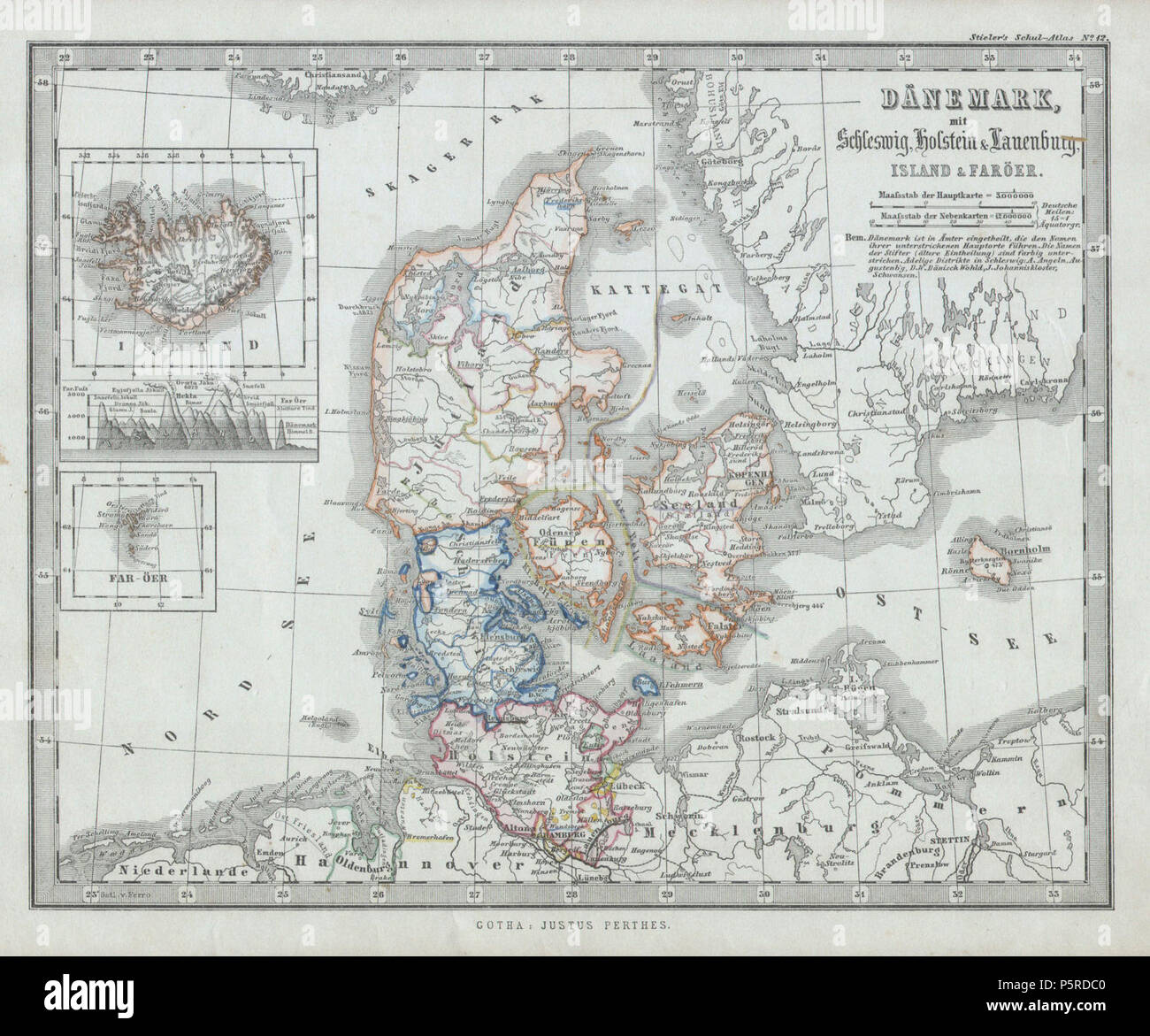 Archival denmark map hi-res stock photography and images - Alamy