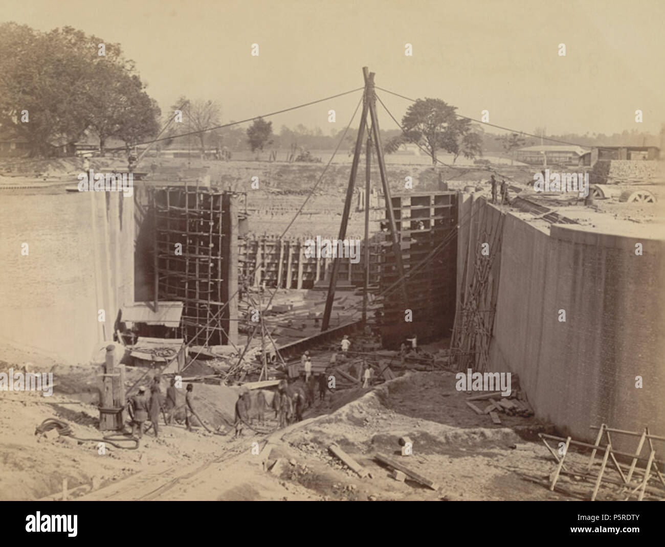 N/A. English: Photograph of the Calcutta Docks taken about 1889 by an ...