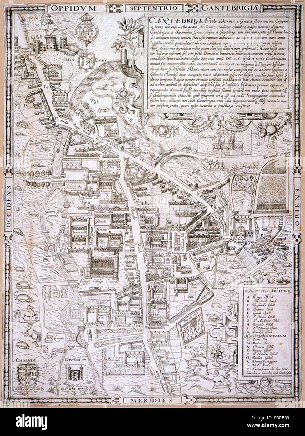 N/A. English: 1574 map of Cambridge, England by Richard Lyne. 1574 ...
