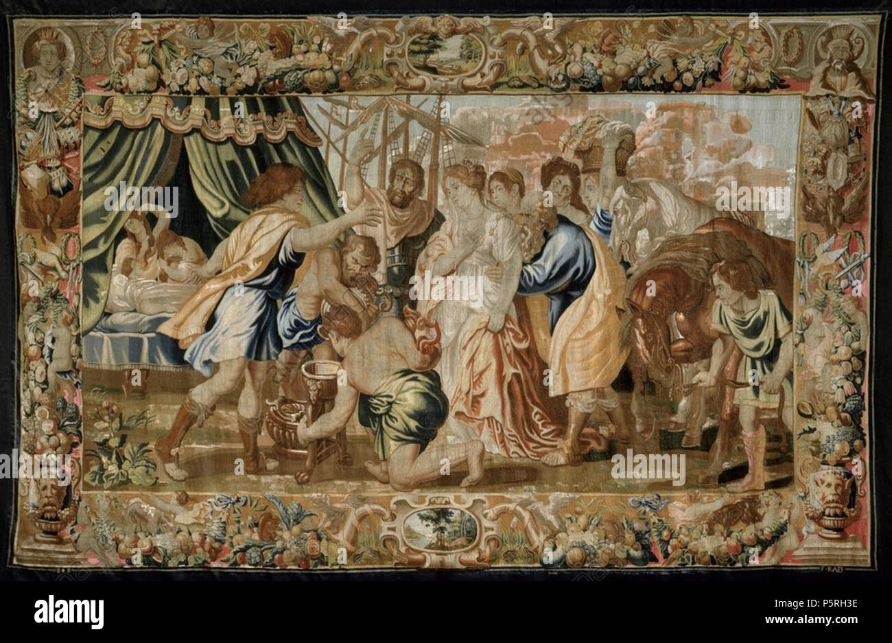 N/A. Italiano: Briseis restored to Achilles - tapestry . 17th century ...