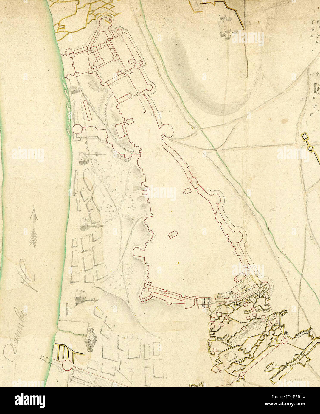 N/A. Français : Buda. - (Plan des fortifications de Buda) . 1700 ...
