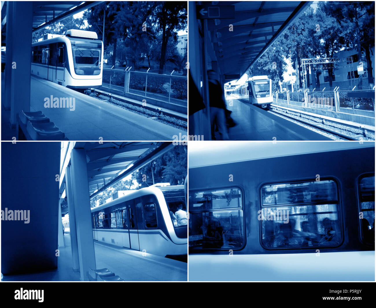 an image of iron railroad and train Stock Photo - Alamy