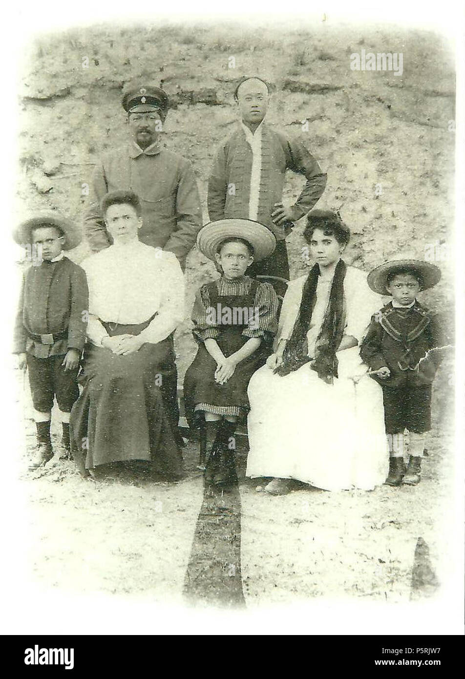N/A. English: Wacaw Bulczyski (left rear beside Chinese assistant ...