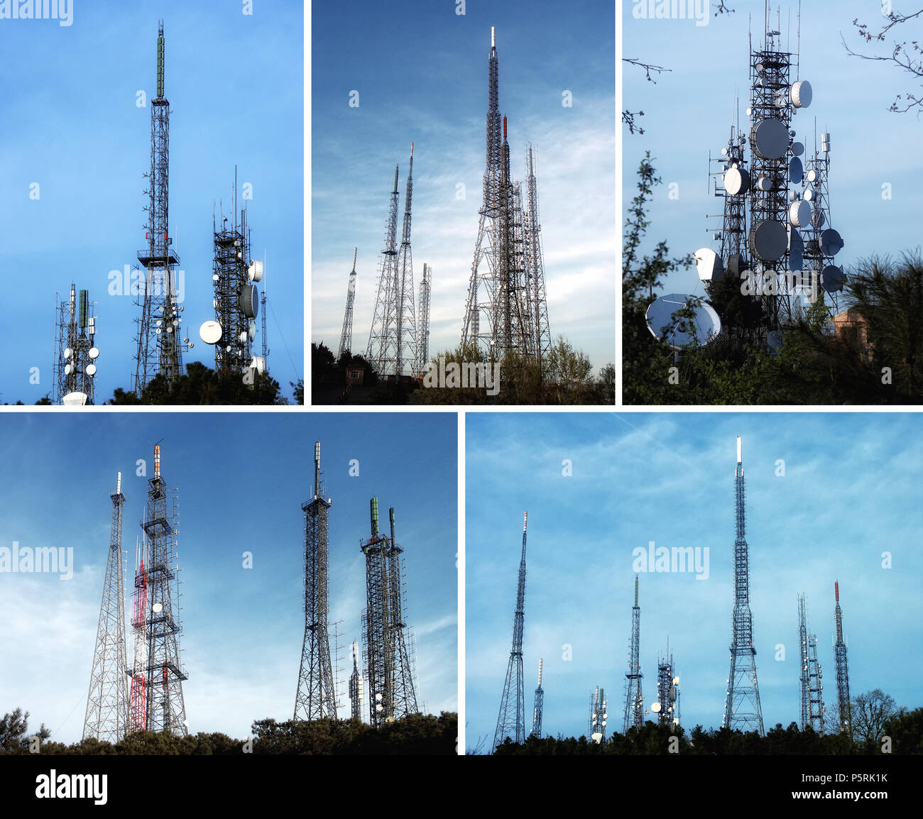 an image of a metal tower of Power Lines Stock Photo - Alamy