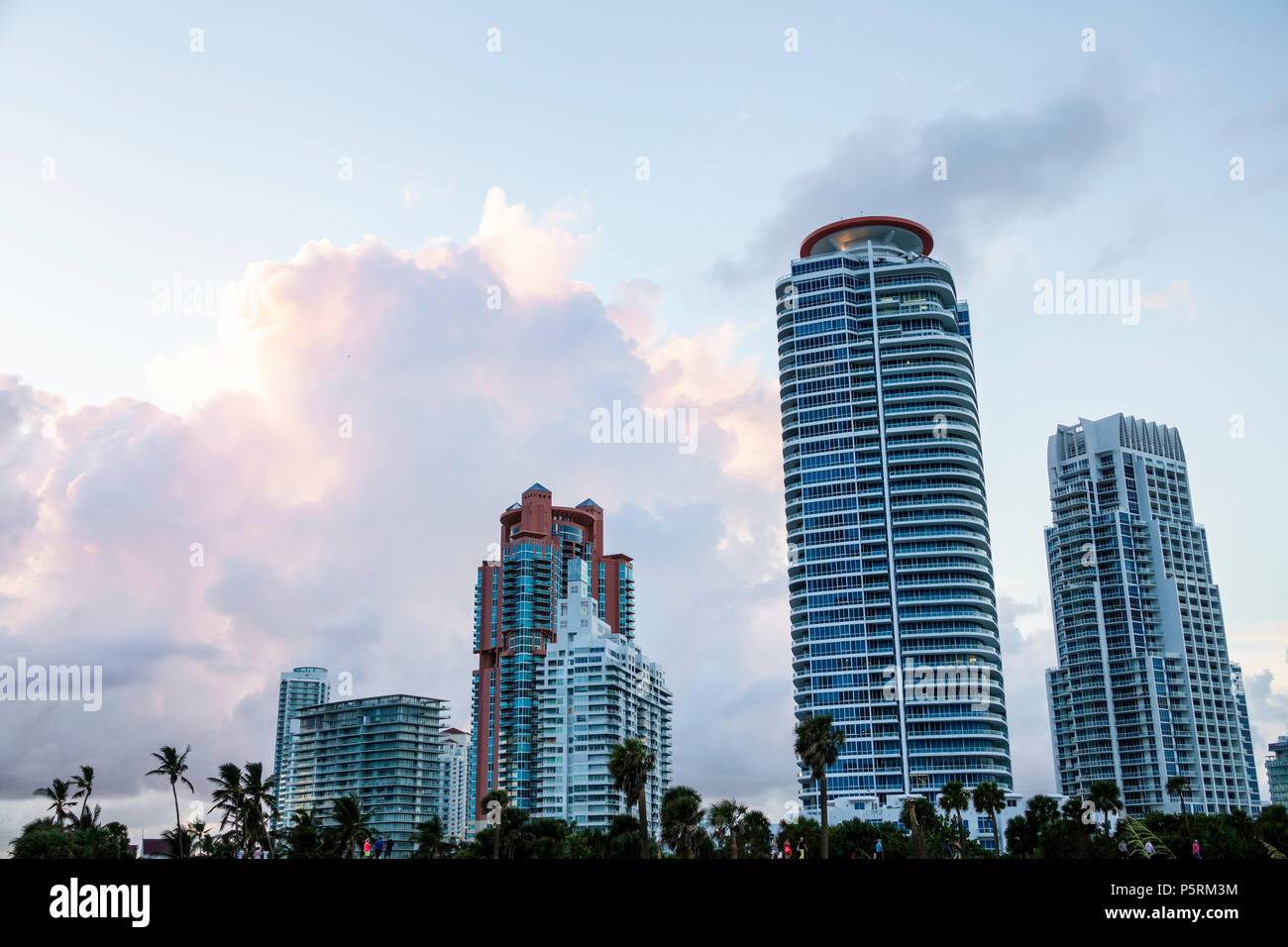 Miami Beach Florida,South Pointe SoFi,Continuum,Portofino,high rise ...