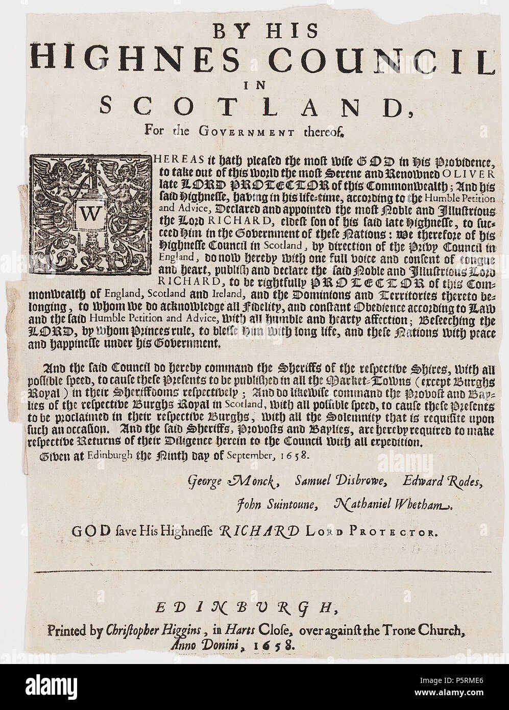 Richard cromwell lord protector hi-res stock photography and images - Alamy